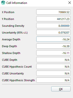 Qimera Cell Info Dialog